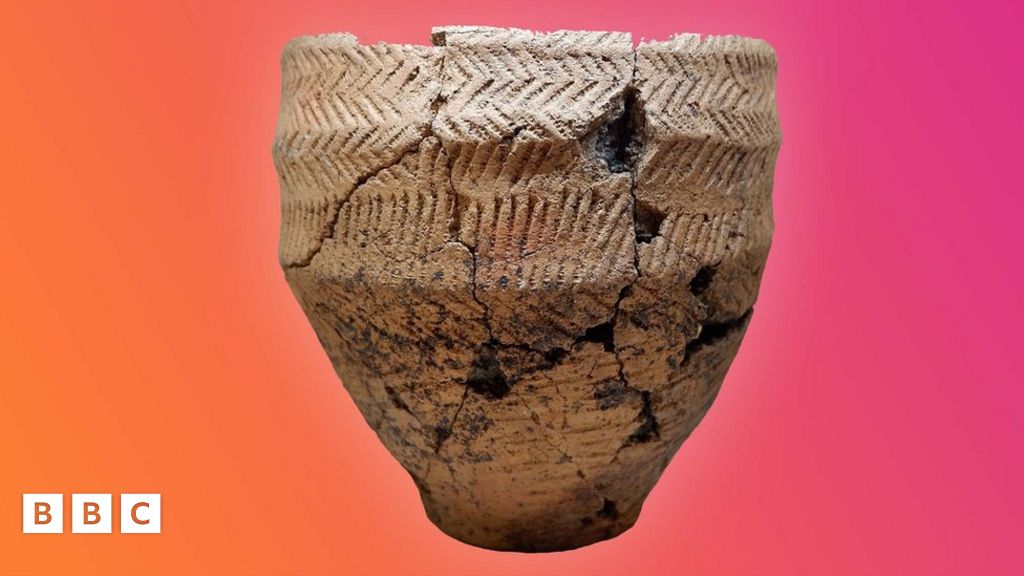 Ancient pot from the Bronze Age on display at Fife Museum - BBC Newsround