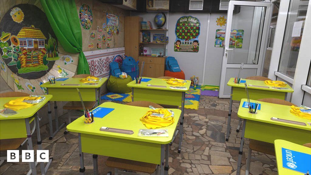 Ukraine plans official underground school for lessons during the war - BBC Newsround