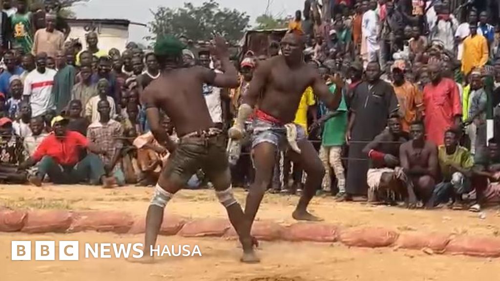 Autan na Aisha ya ji jiki a dambe da Bahagon Autan Mamman - BBC News Hausa