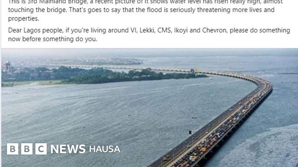 Da gaske ambaliya ta kusa shafe gadar Third Mainland ta Lagos? - BBC News Hausa