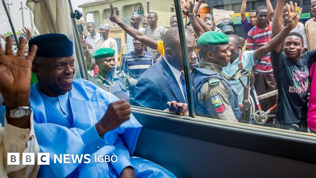 Yemi Osinbajo: Etu ndị Anambra siri nabata ya n'Eke Awka taa - BBC News ...