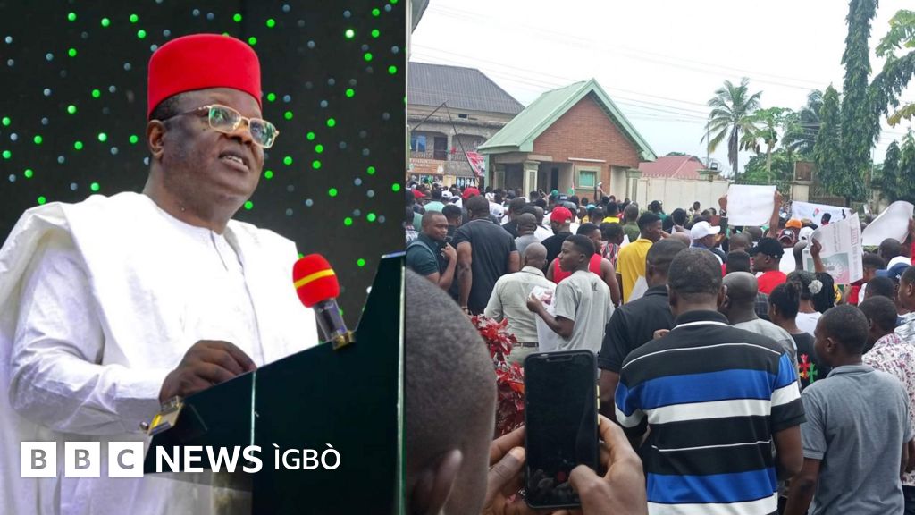 I﻿he Dave Umahi kwuru maka ndị uweojii chụsara ndị nkwado Peter Obi n'Ebonyi - BBC News Ìgbò