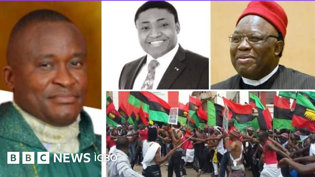 Fr Magnus Ebere, Ohaneze, Ipob agbarụọla ihu maka 'sit-at-home' abalị ise, Simon Ekpa - BBC News ...