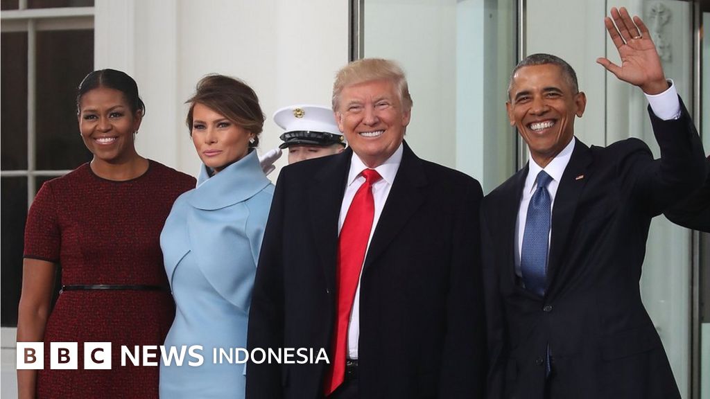 Para undangan dan pengunjuk rasa mulai datang ke Gedung Putih - BBC News Indonesia