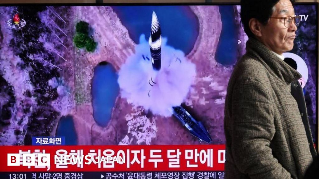 北朝鮮が弾道ミサイル発射、2カ月ぶり 日本のEEZ外に落下か - BBCニュース