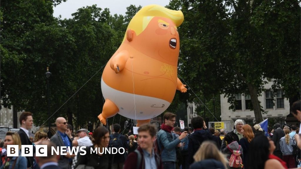 Visita de Donald Trump a Reino Unido: el inodoro y el bebé Trump, los ...