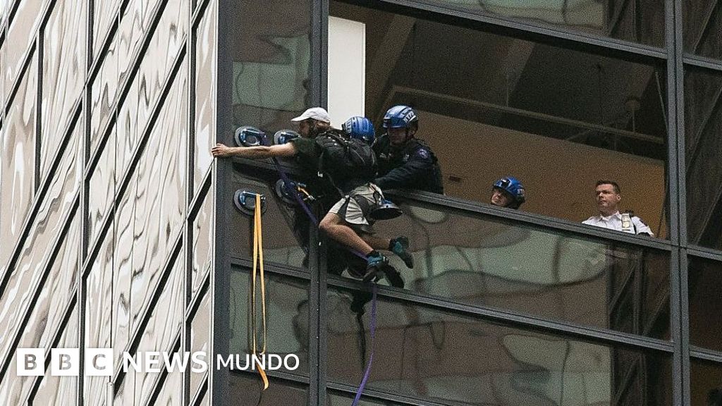 Arresto en las alturas: el momento en el que la policía agarra a un ...