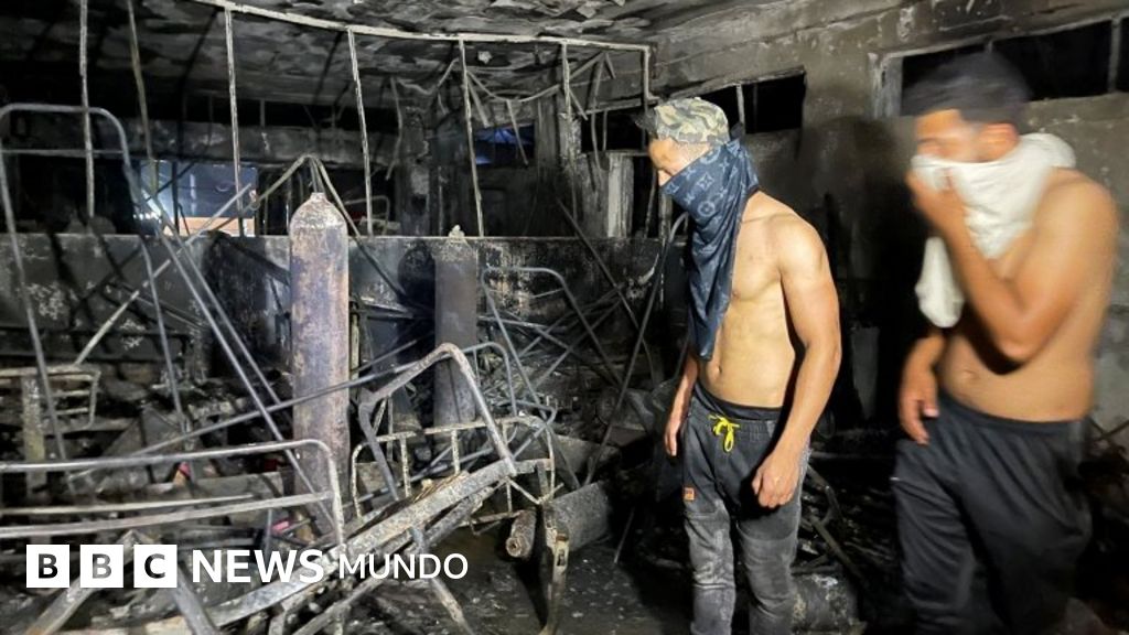 Interior del hospital en Irak donde ocurrió el incendio - BBC News Mundo