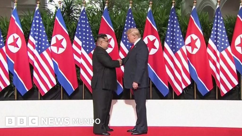 Trump Y Kim Comienzan Con Un Histórico Apretón De Manos En Singapur La