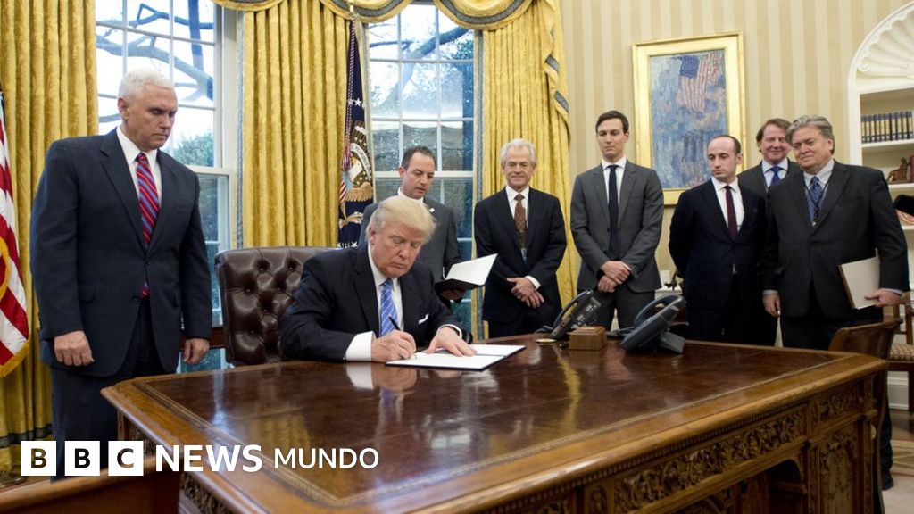 Por qué causó polémica esta foto del presidente de EE.UU., Donald Trump ...