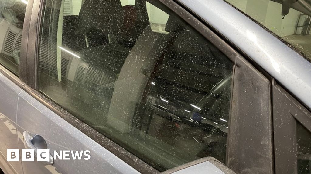 Cars coated with Saharan dust in West Midlands - BBC News