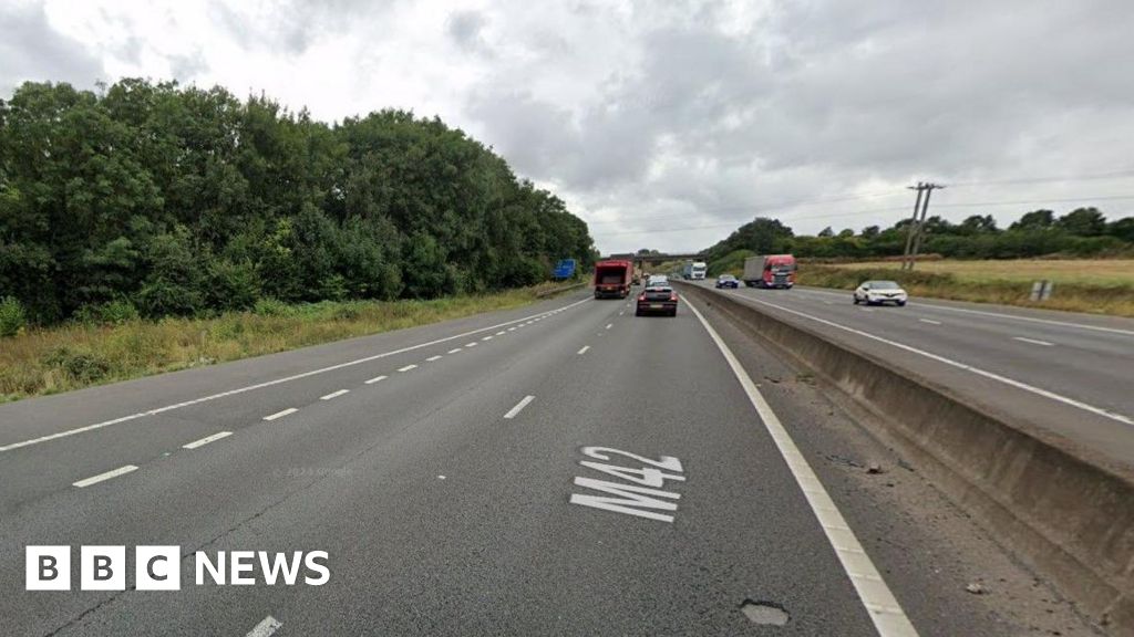 Woman taken to Coventry hospital after M42 crash