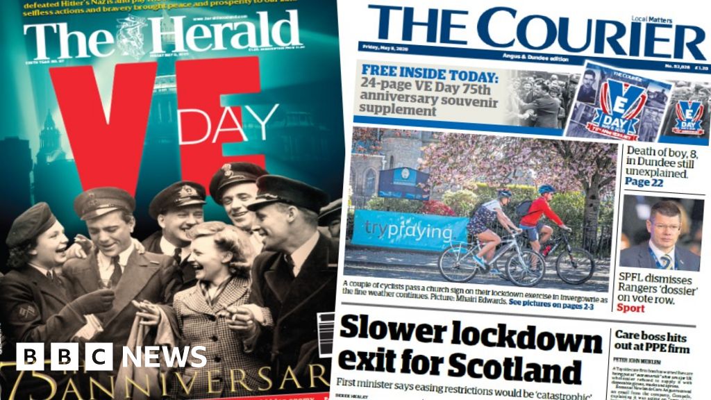 Scotland's papers: VE Day tributes and Scotland's 'slower' lockdown exit