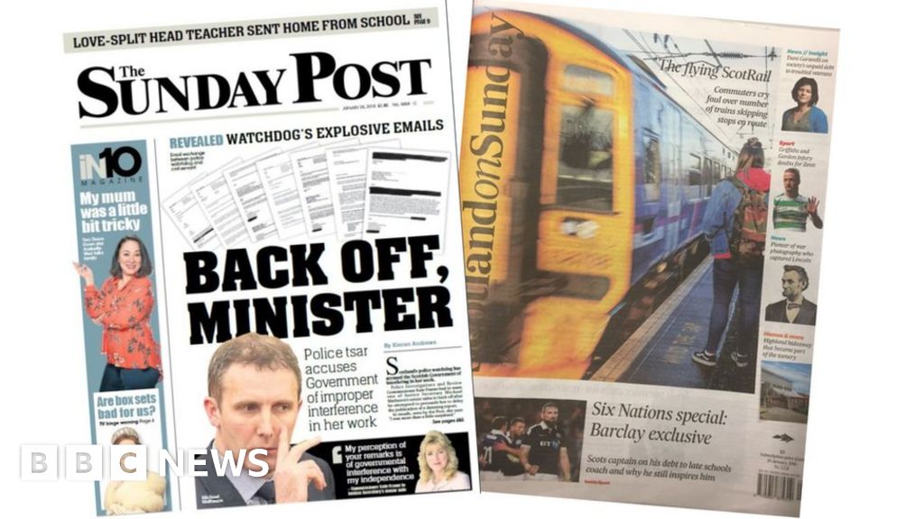 Sunday papers: 'Explosive' police emails