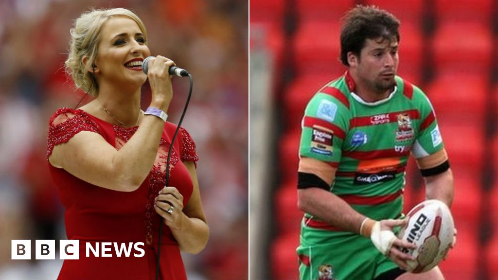 Rugby player Danny Jones' widow launches defibrillator appeal - BBC News