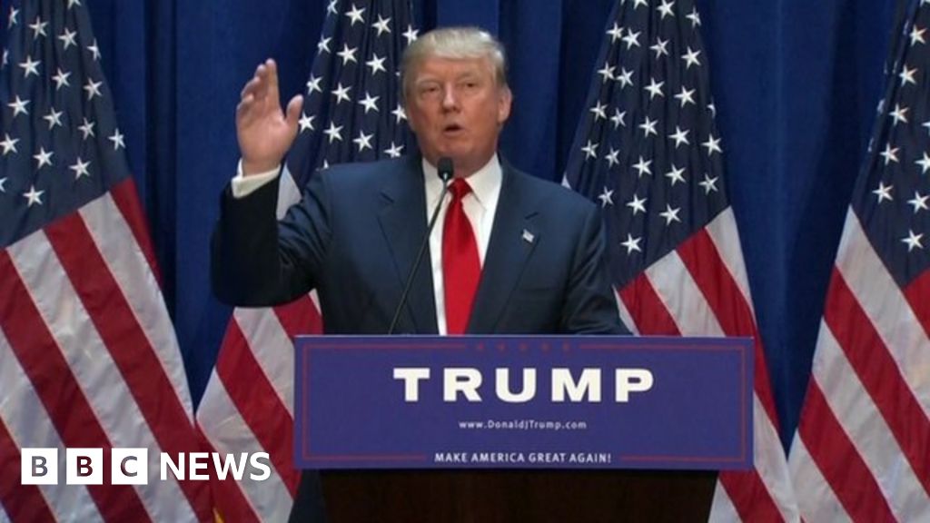 Donald Trump to run for US presidency in 2016 - BBC News