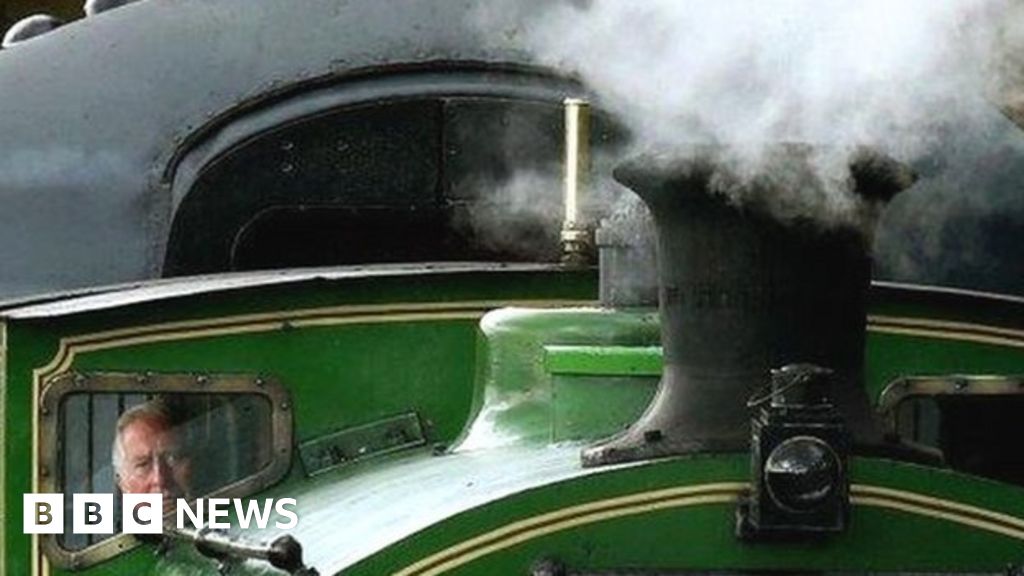 Prince Charles drives restored steam train at Milton of Crathes - BBC News