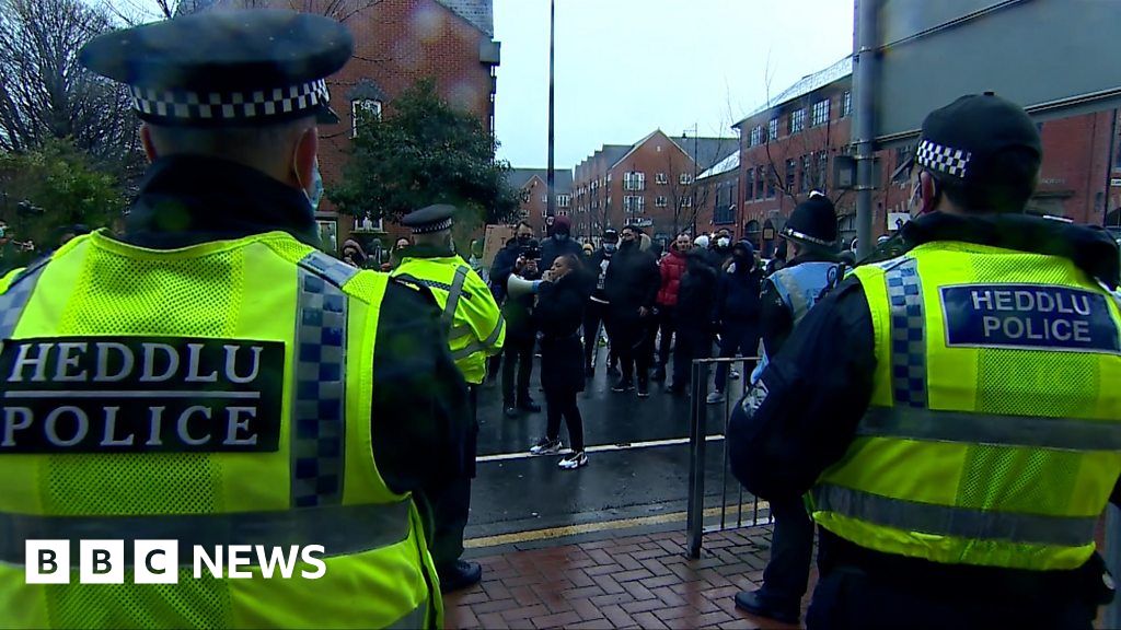 Further protests outside Cardiff police station after Mohamud Mohammed ...