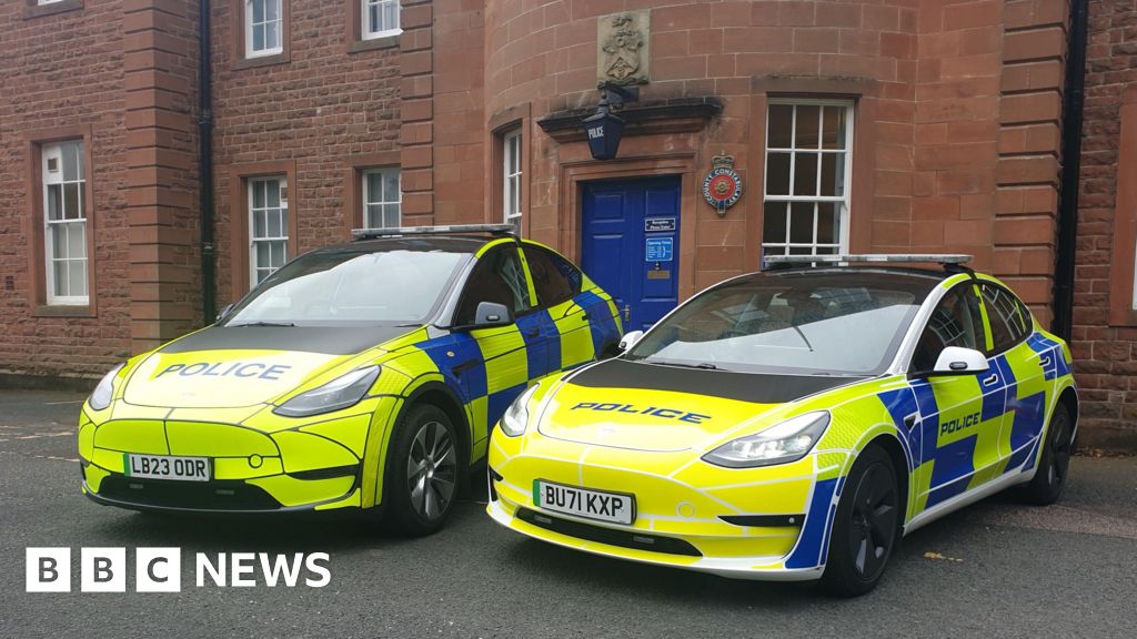 Cumbria Police trials Tesla cars on county roads - BBC News