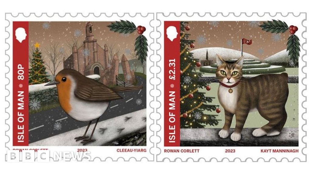Manx Christmas stamp collection project a dream, designer says - BBC News