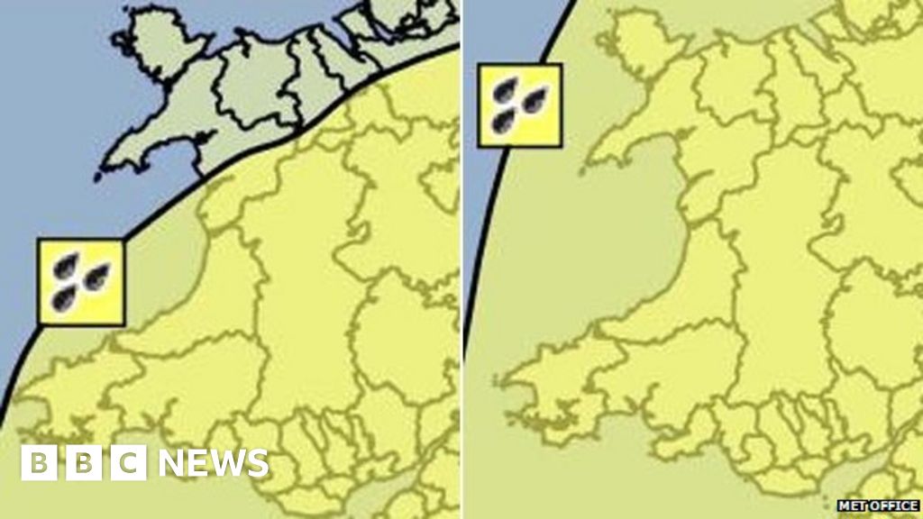 Met Office removes heavy rain warning for Wales - BBC News