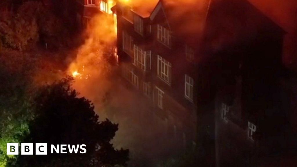 Police seek four boys after derelict school arson
