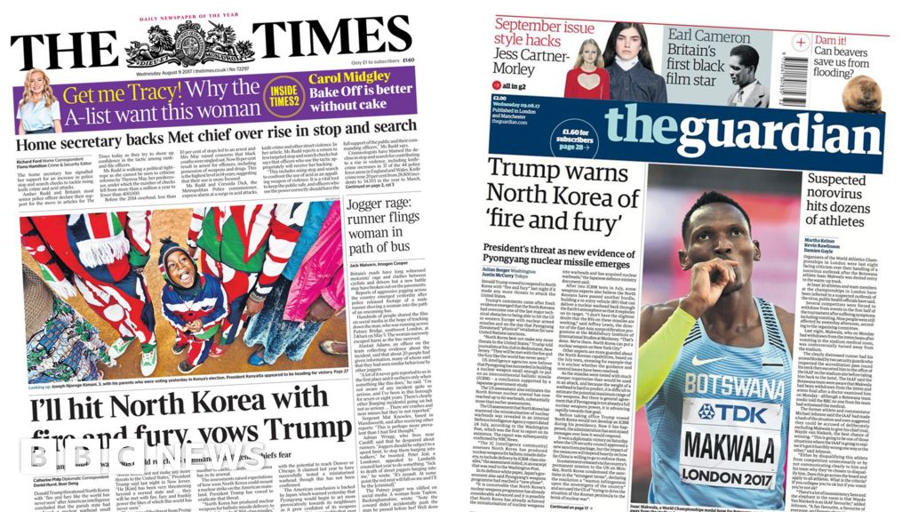 Newspaper headlines: Stop-and-search to tackle knife and acid crime ...