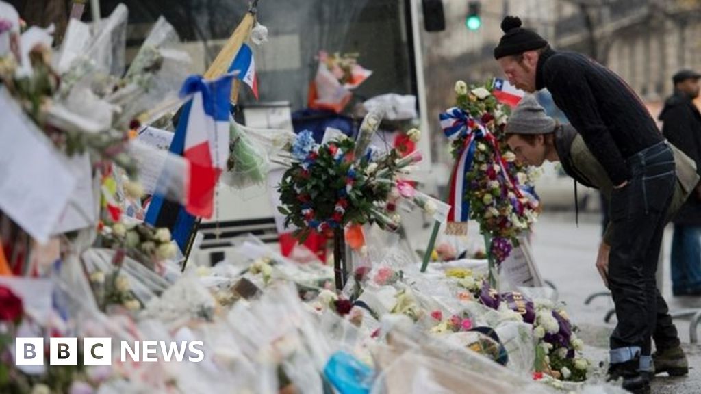 Paris attacks: Bataclan band visit scene of massacre - BBC News