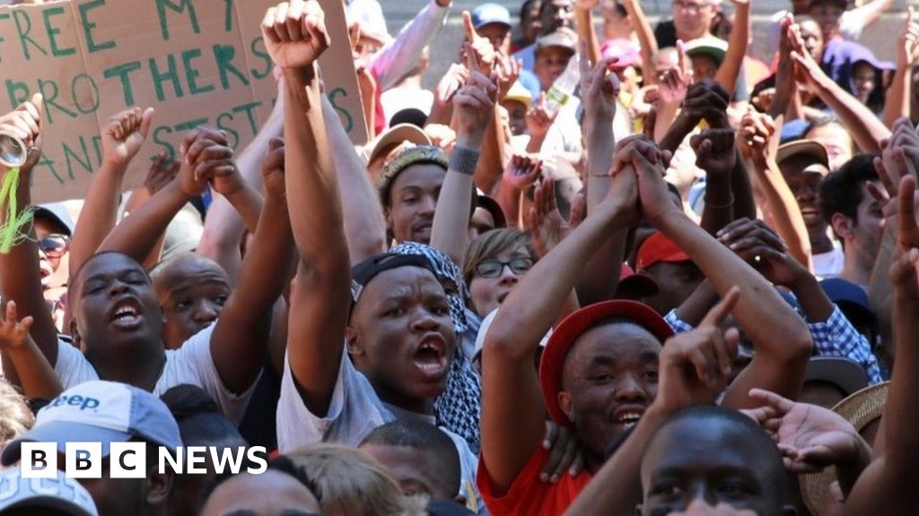 South African university students charged with violence - BBC News