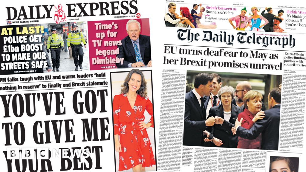 Newspaper headlines: May's 'last-ditch bid' as EU 'turns deaf ear'