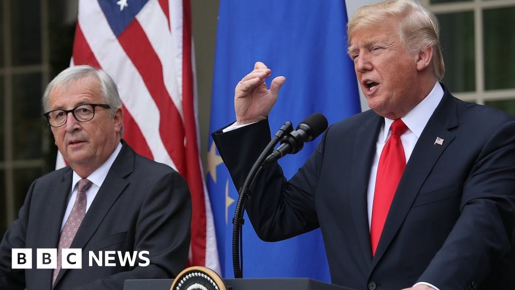 Trump and EU's Juncker pull back from all-out trade war - BBC News
