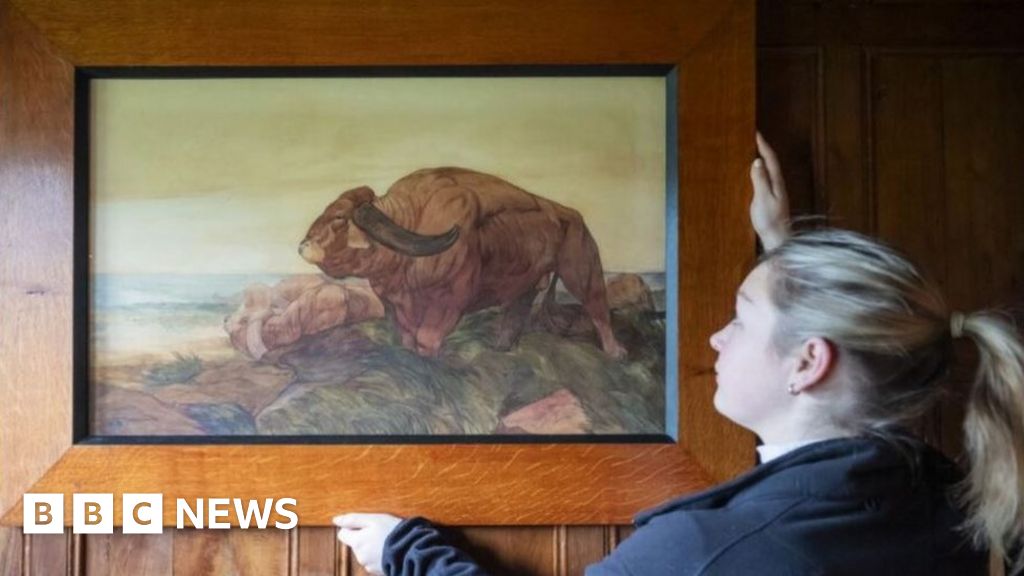 The Jungle Book: Rare painting goes on display at Kipling's home - BBC News