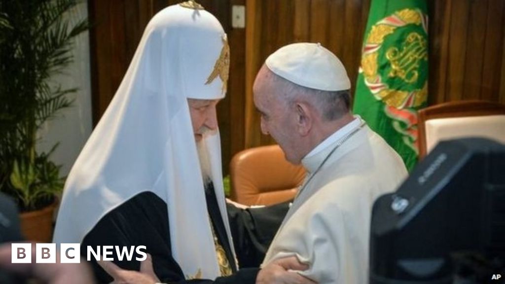 Pope in historic talks with Russian Orthodox leader - BBC News