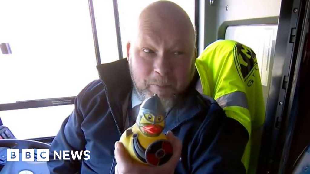 Pocklington driver's delight at duck-filled chatty bus - BBC News