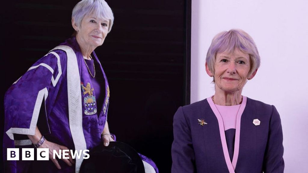 Portrait of Manchester University's first female leader unveiled - BBC News