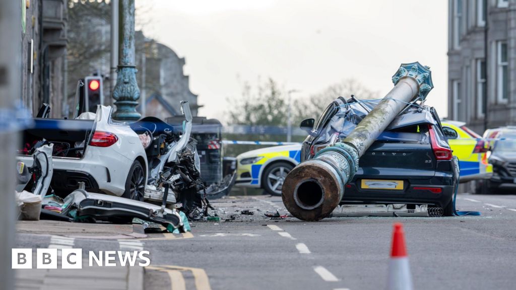 Two hurt in Aberdeen crash after ventilation shaft crushes car