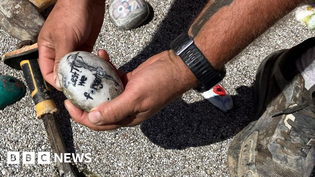Saltash's unique pebble war memorial restoration work begins