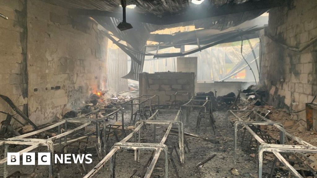 Fire which destroyed Derby school 'treated as arson' - BBC News