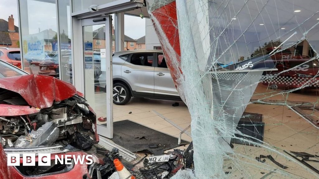 Sandicliffe showroom damaged as car smashes into building