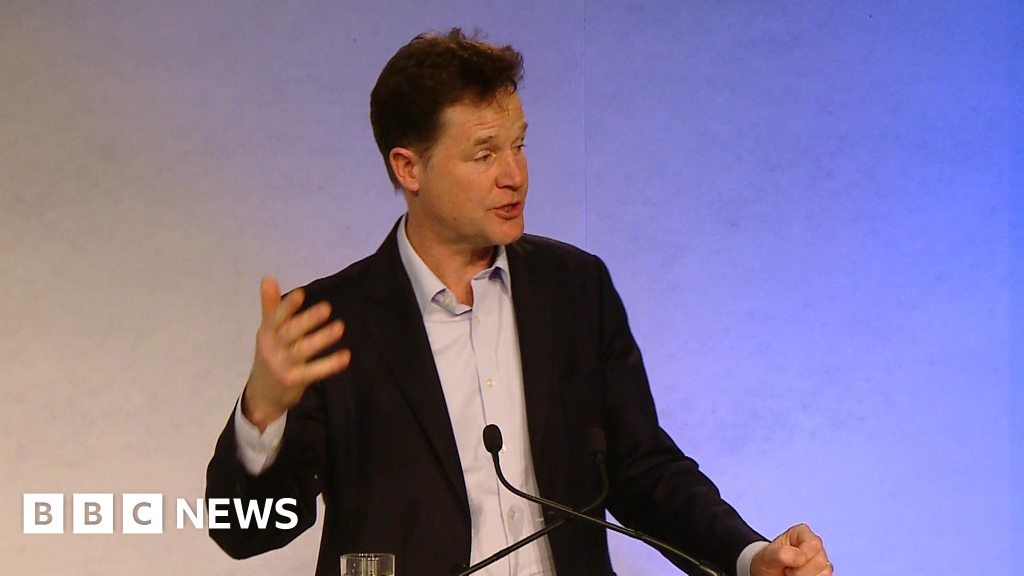 Former Lib Dem leader Nick Clegg says 'liberalism is not dead' - BBC News