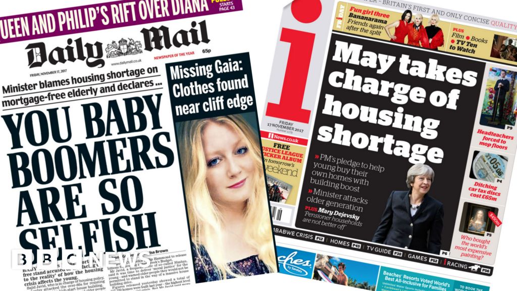 Newspaper headlines: Housing shortage and missing Gaia