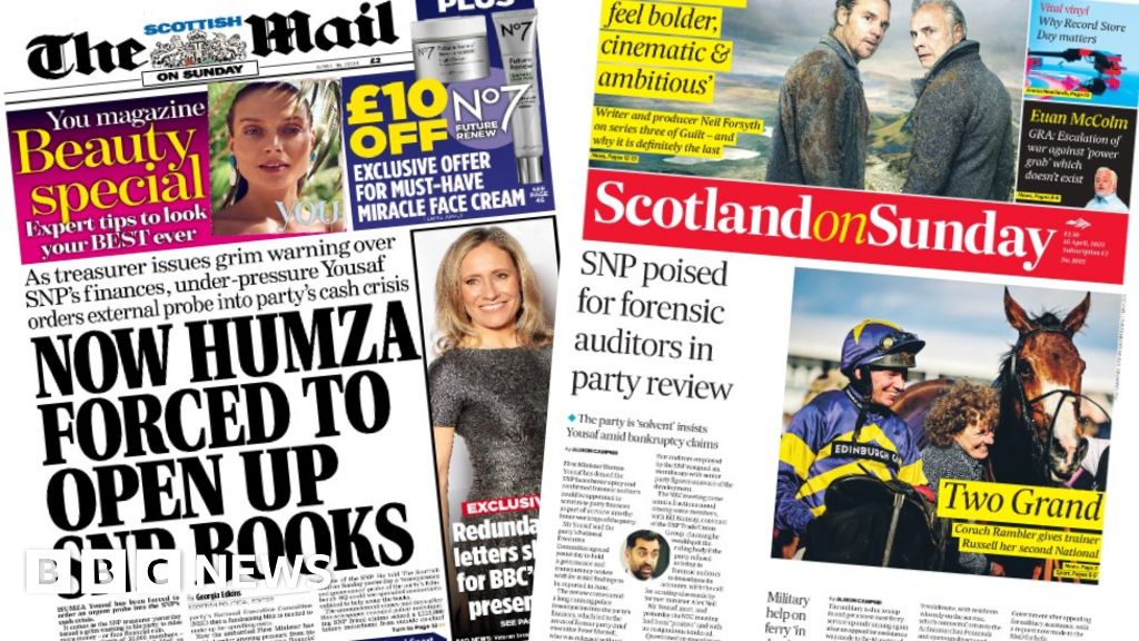 Scotland's papers: SNP 'cash crisis' and Grand National triumph - BBC News
