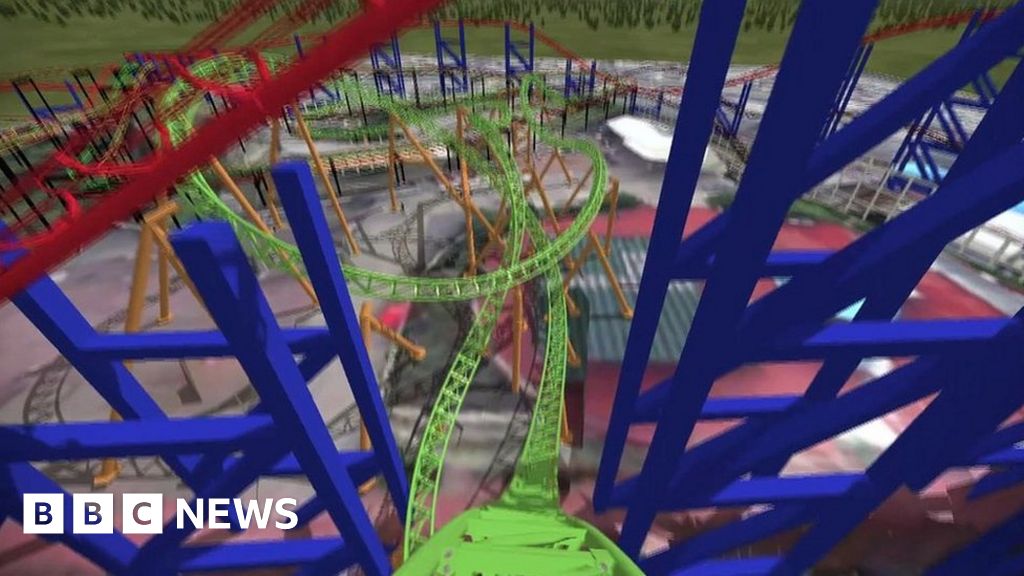 Virtual ride on new Blackpool Pleasure Beach rollercoaster - BBC News