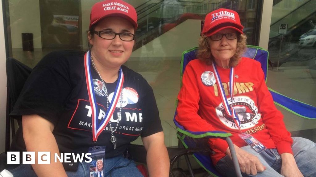 Trump fans sleep on pavement to glimpse 'our president'
