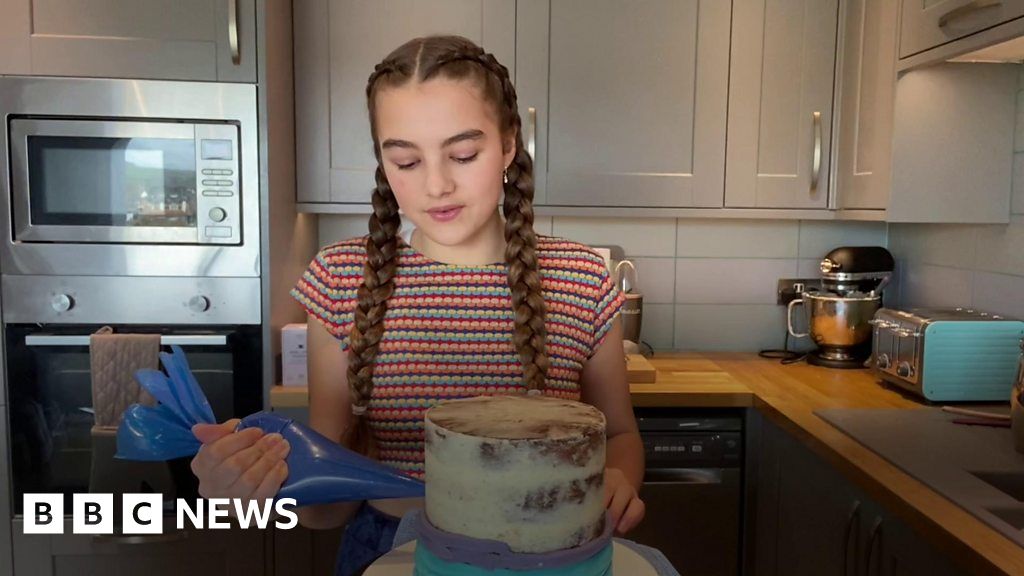 Self-taught lockdown baker, 12, launches YouTube channel - BBC News