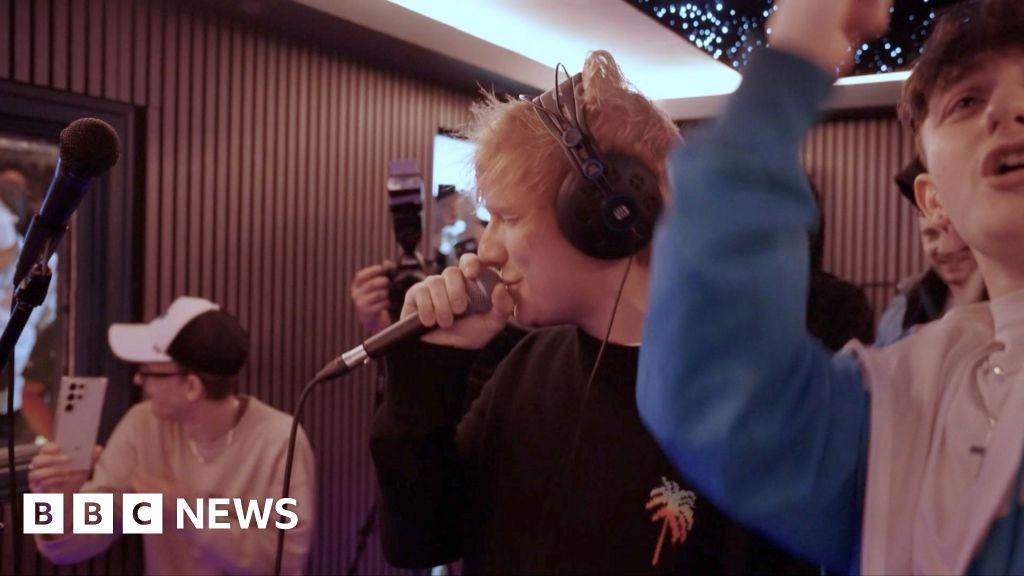 Ed Sheeran joins Belfast rappers for impromptu performance