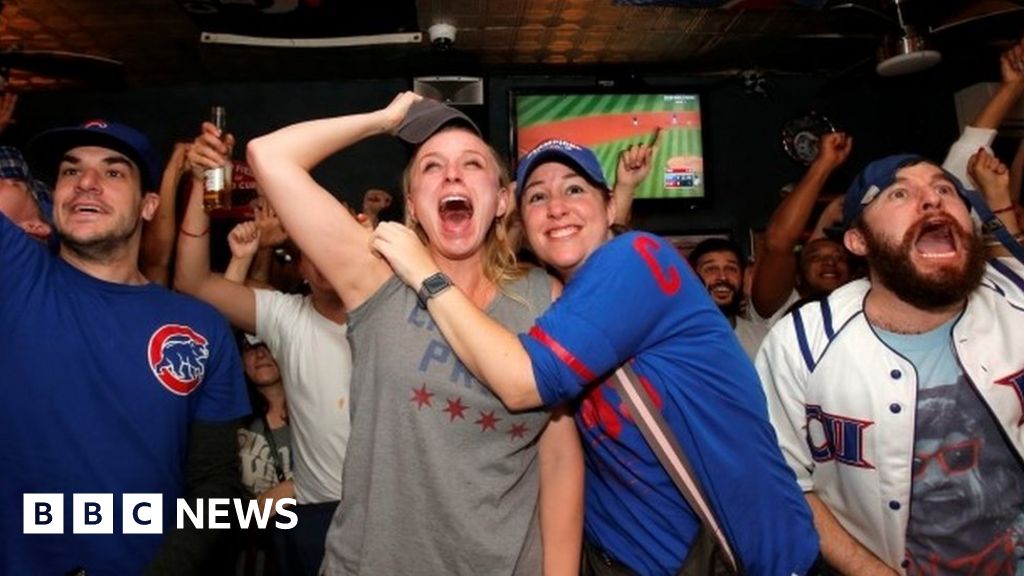 Chicago Cubs fans go wild after World Series win - BBC News