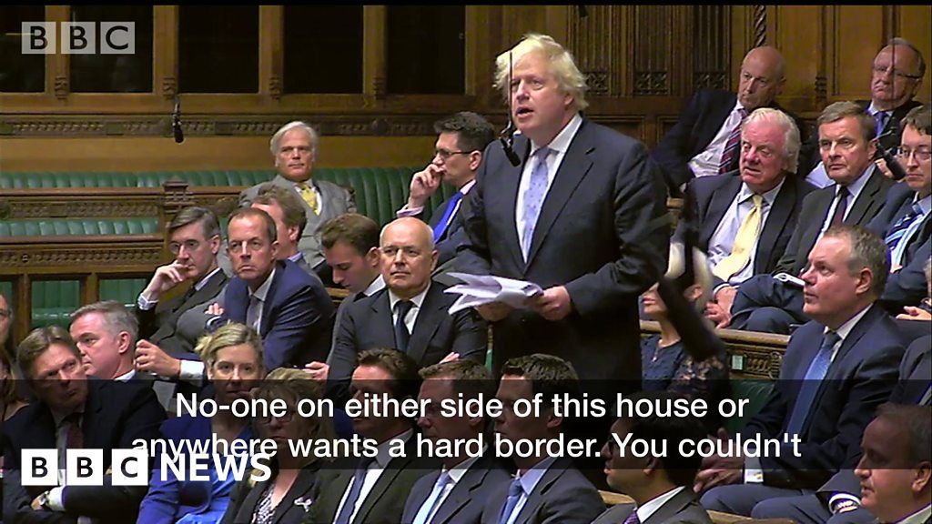 Boris Johnson criticises Brexit backstop in parliament