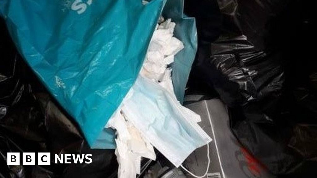 Coronavirus: Face masks 'spill out' of Birmingham bin bags