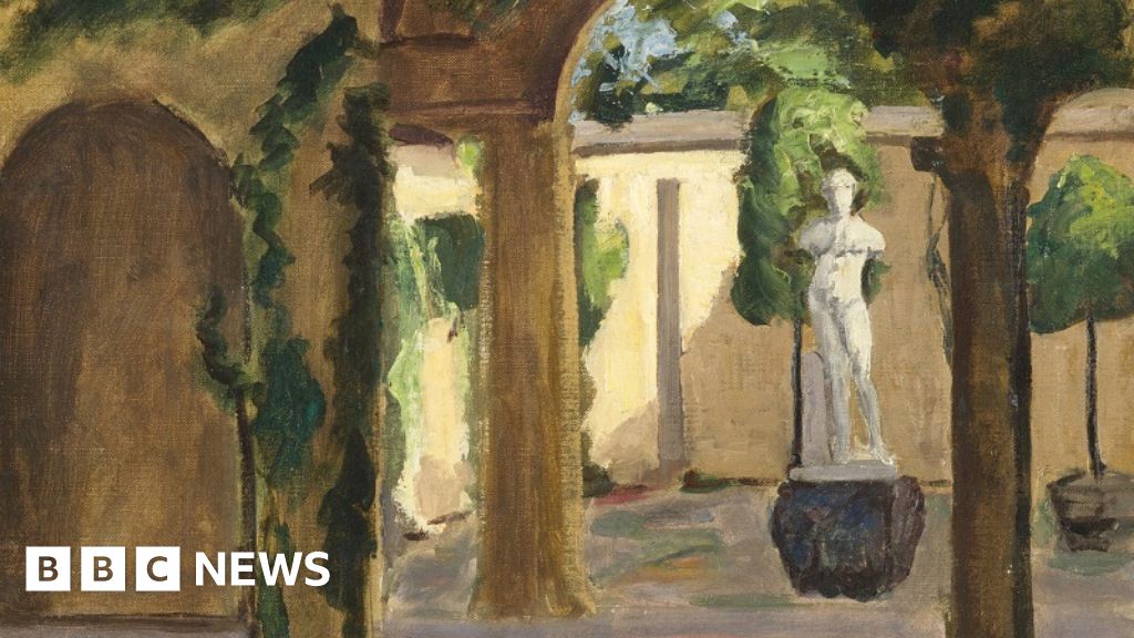 Winston Churchill painting unveiled at Hever Castle - BBC News